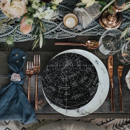 Celestial Wedding Menu Template Printable Mountain Moon - Etsy