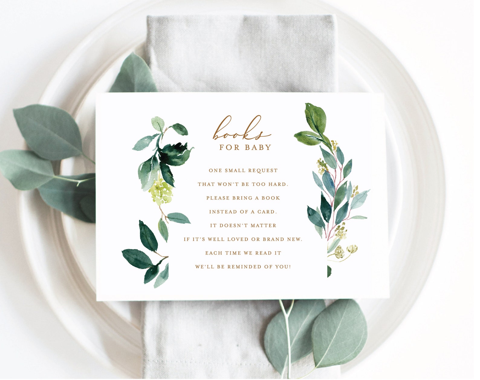 Baby Shower Insert Cards Printable Enclosure Card Set Books - Etsy