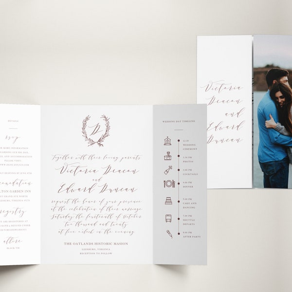 Gatefold Invitation - Etsy