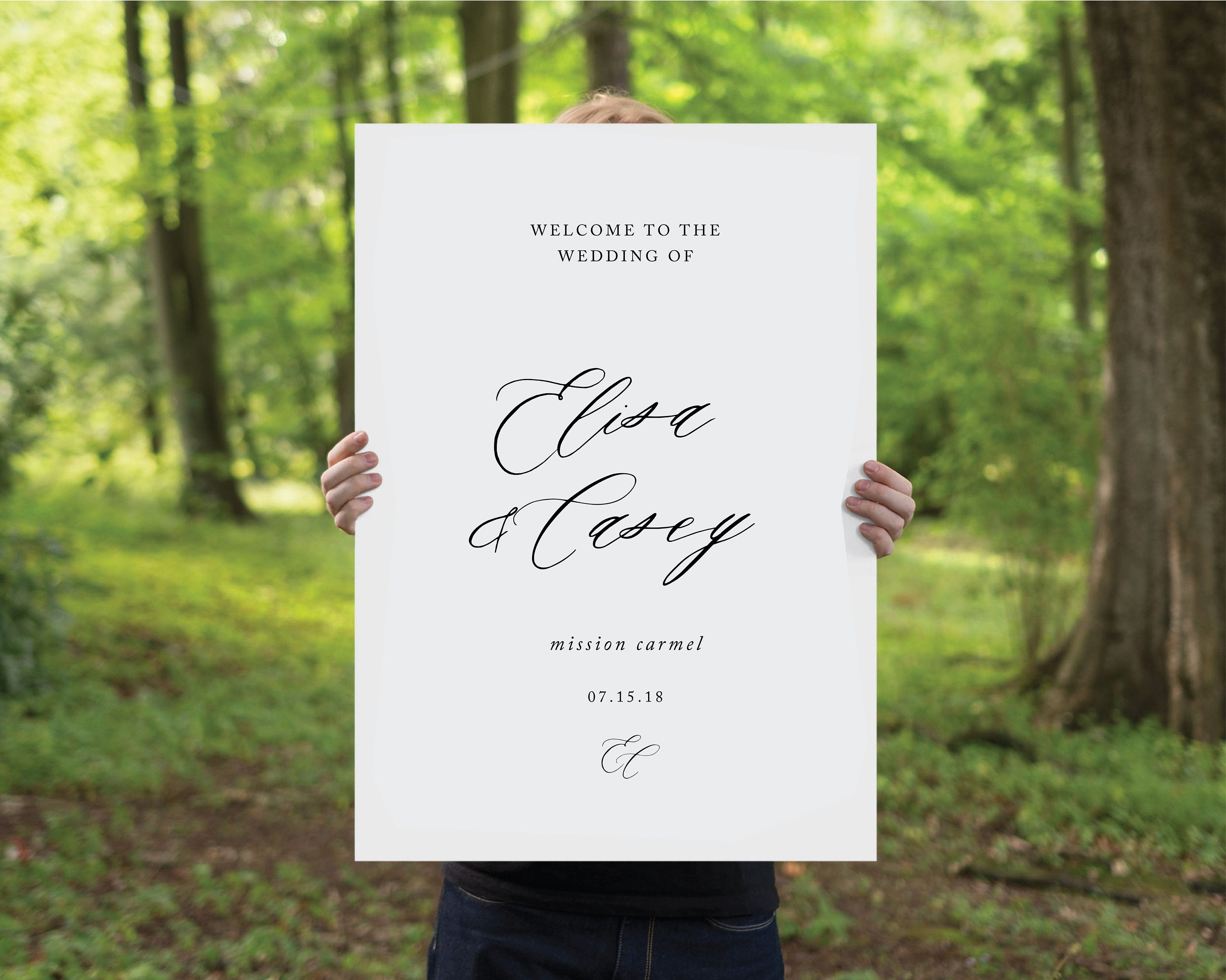 Welcome to Our Wedding Simple Welcome Sign Minimalist | Etsy