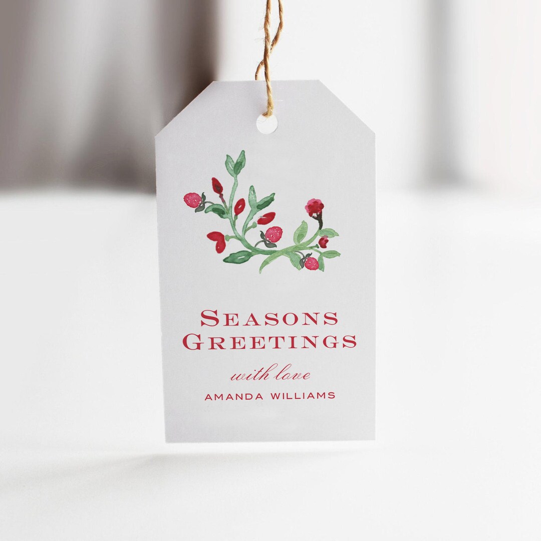 Floral Chinoiserie Printable Gift Tag Grandmillenial Gift - Etsy