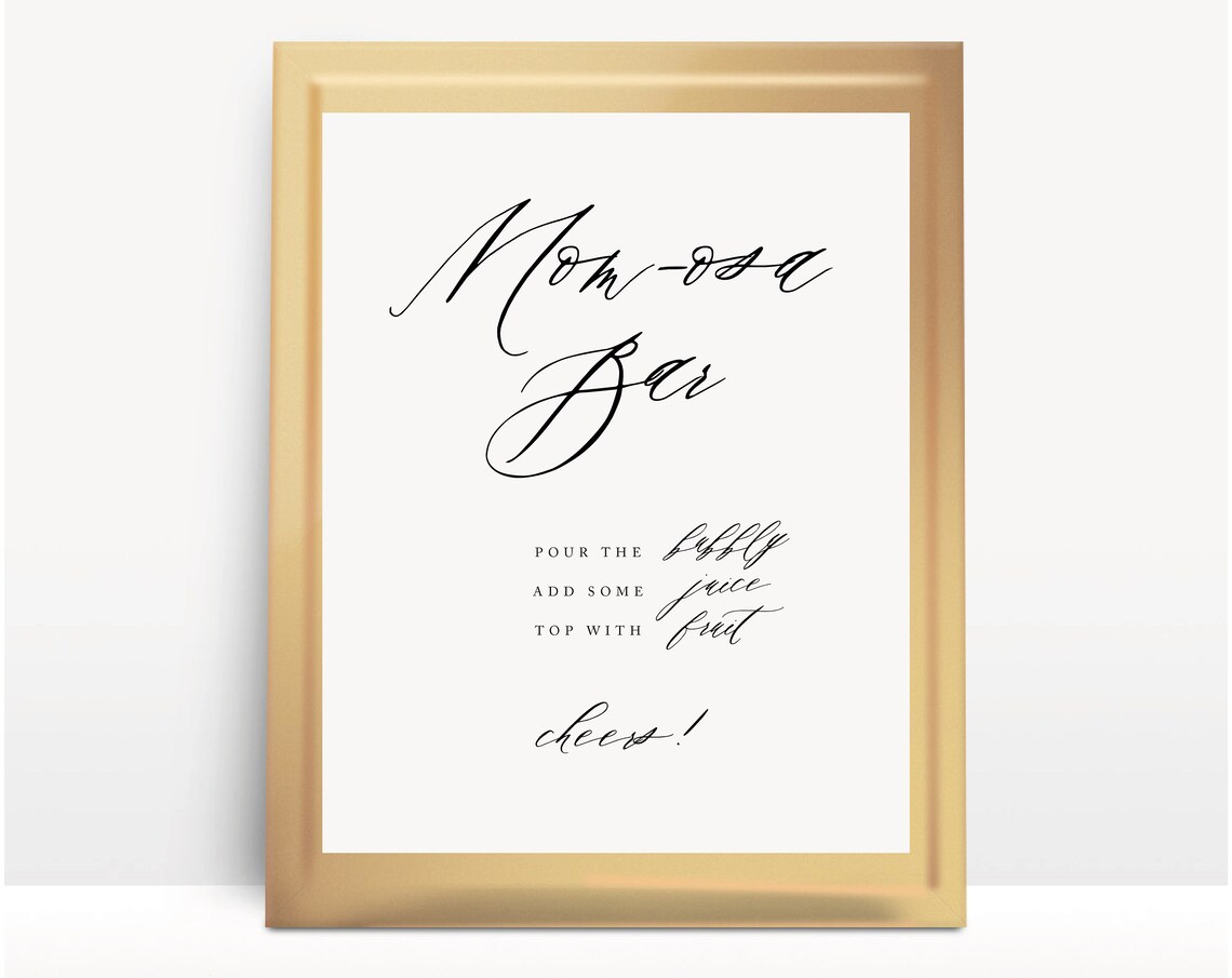 Printable Mom-osa Bar Sign Mimosa Bar Sign Mimosa Sign Baby - Etsy