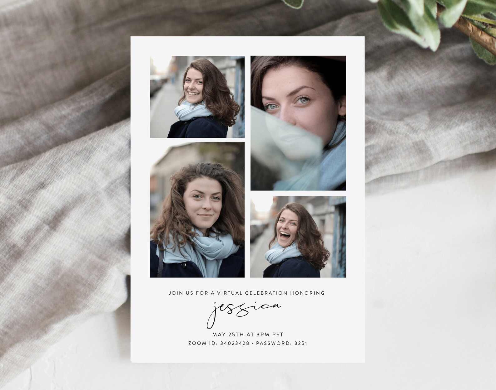 Virtual Graduation Invitation Template With Photo Card - Etsy