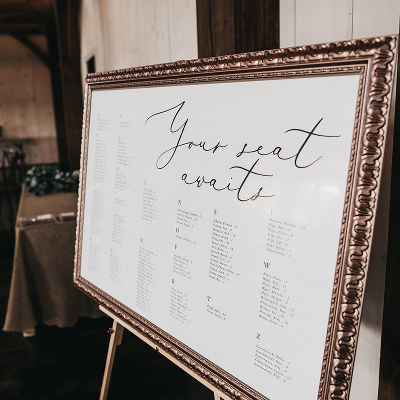 Wedding Seating Sign - Etsy