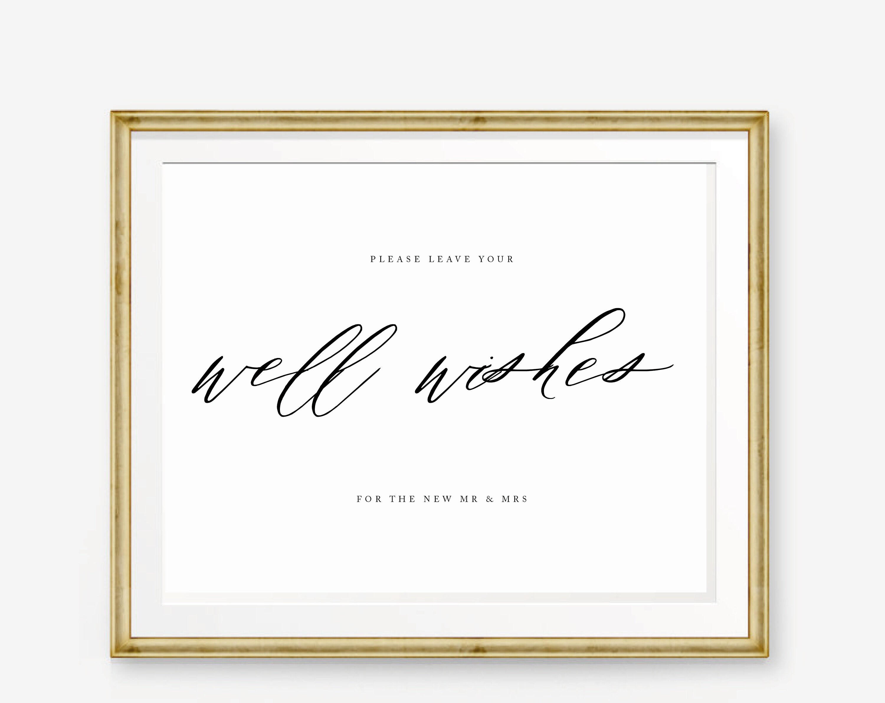Well Wishes Sign Wedding Well Wishes Advice for Mr and Mrs | Etsy