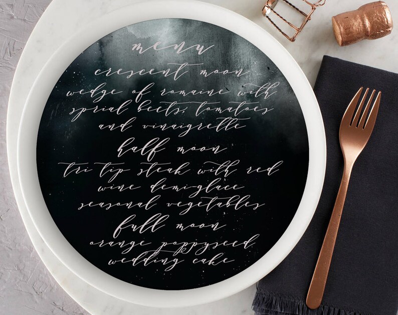 Wedding Menu Galaxy Menu Celestial Deep Space Printable - Etsy