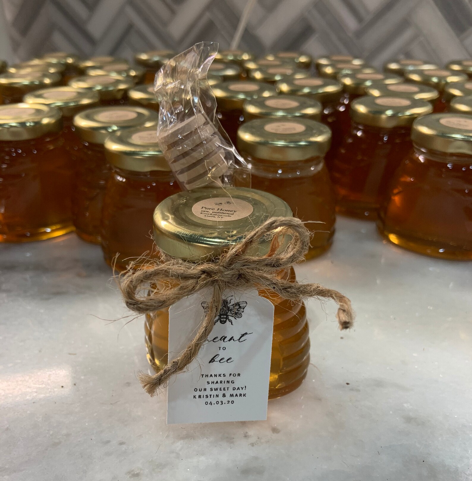 Honey Jar Thank You Tag Template Meant to Bee Wedding Thank You Tag ...