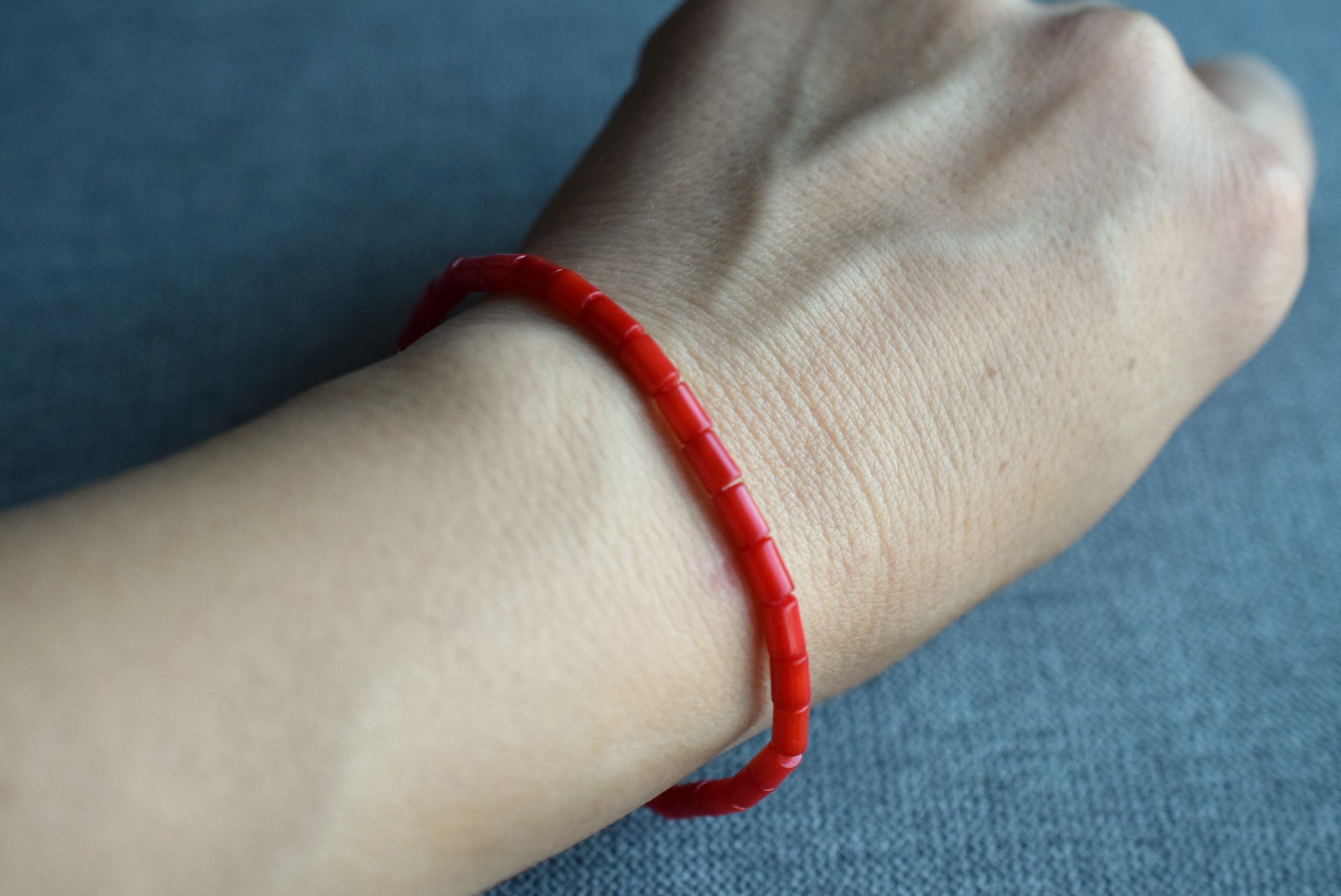 Red Coral Bracelet Men's Red Bead Bracelet Red Coral - Etsy