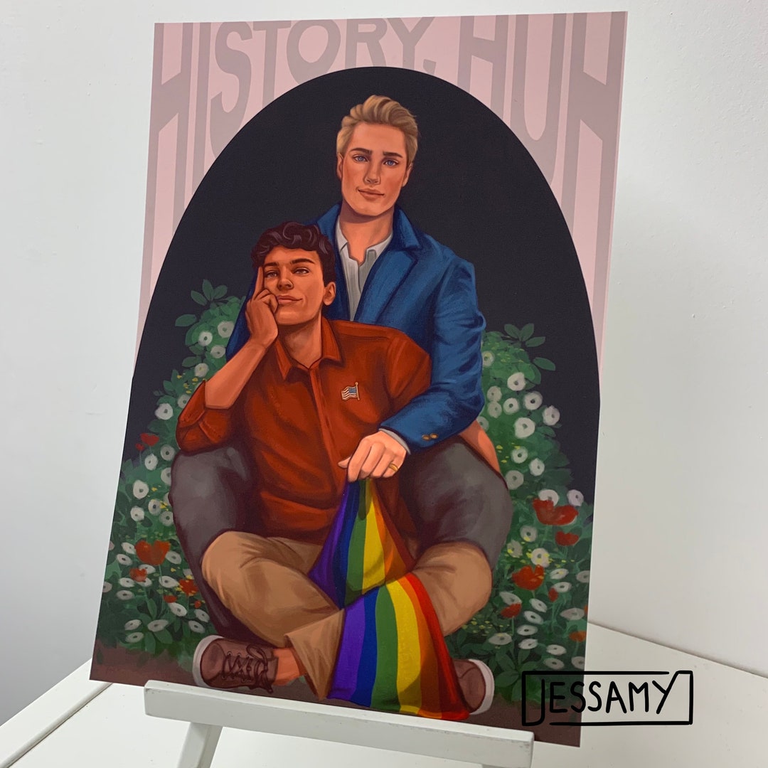 Alex & Henry - History Huh - Red White and Royal Blue - Art Print - Etsy