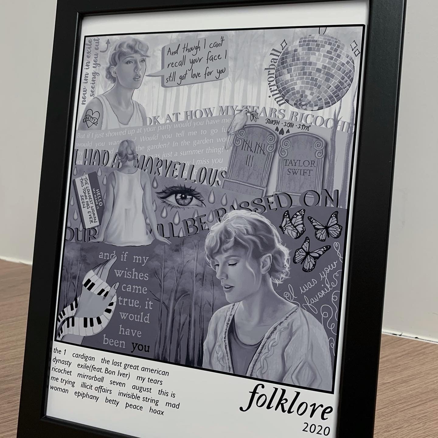 Taylor Swift - Folklore Album Art - Etsy