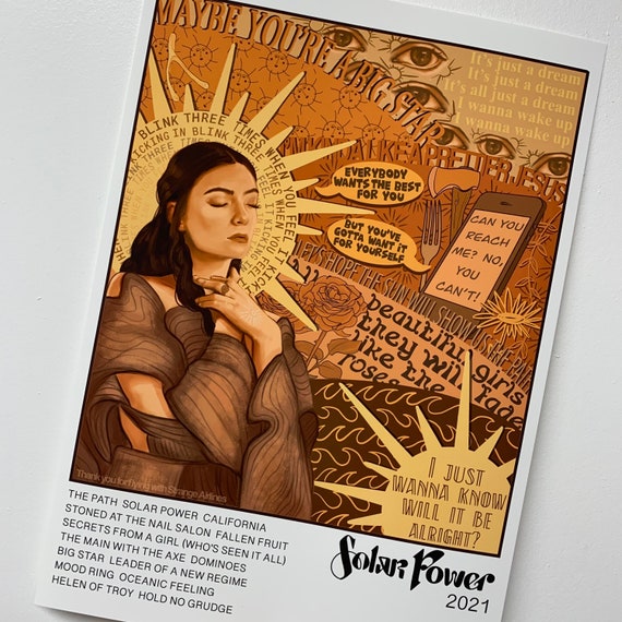Lorde Solar Power Art Print | Etsy