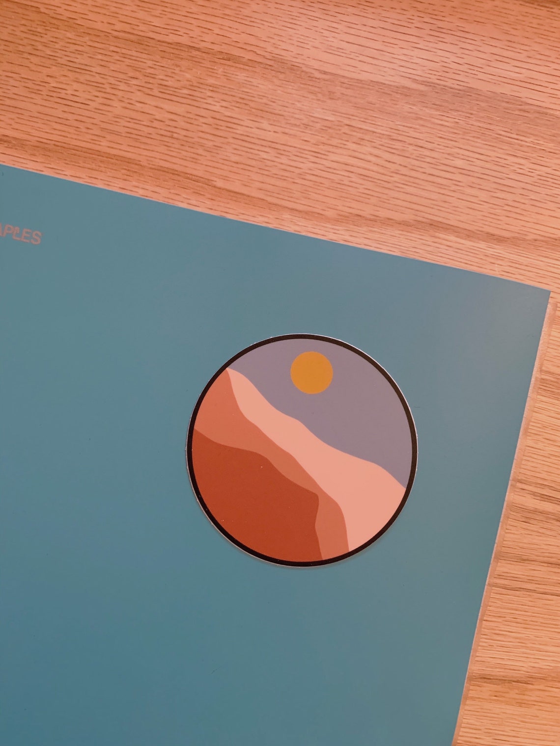 Sunset Sticker Mountain Sticker | Etsy