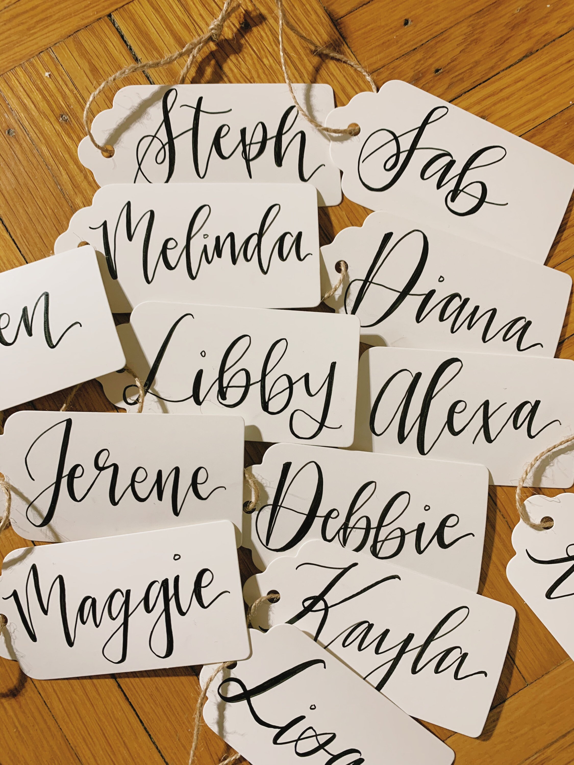Bridal Party Gift Tags Custom Place Cards - Etsy