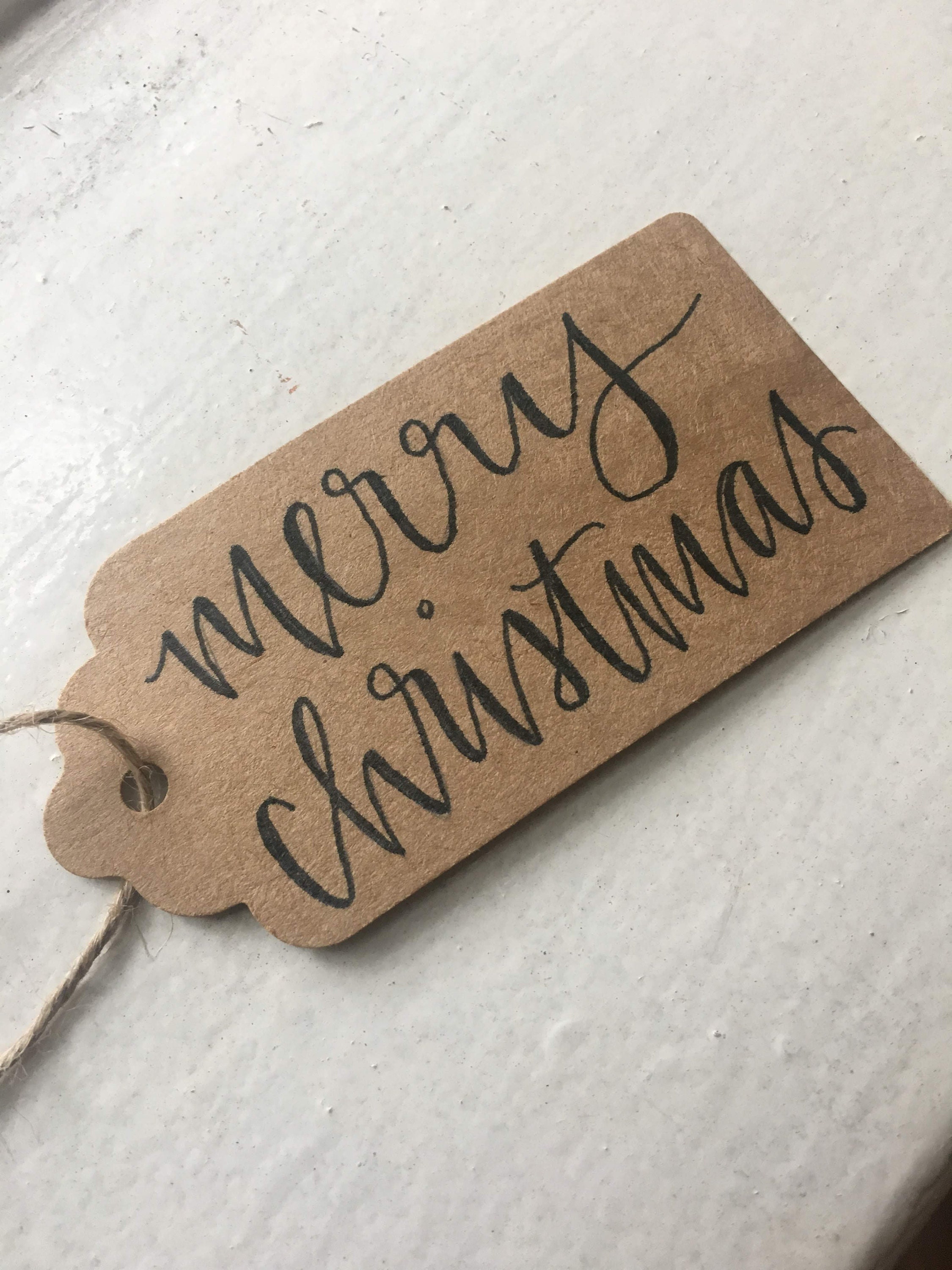 Merry Christmas Gift Tags - Etsy