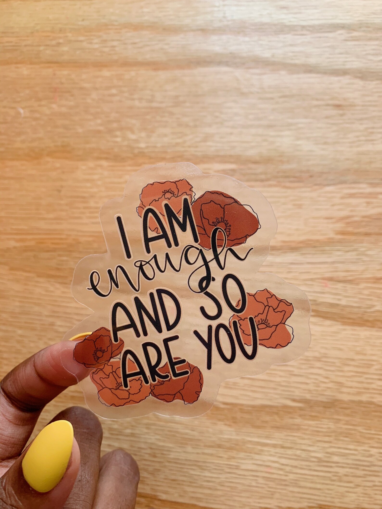 You Are Enough Sticker I Am Enough Clear Sticker - Etsy