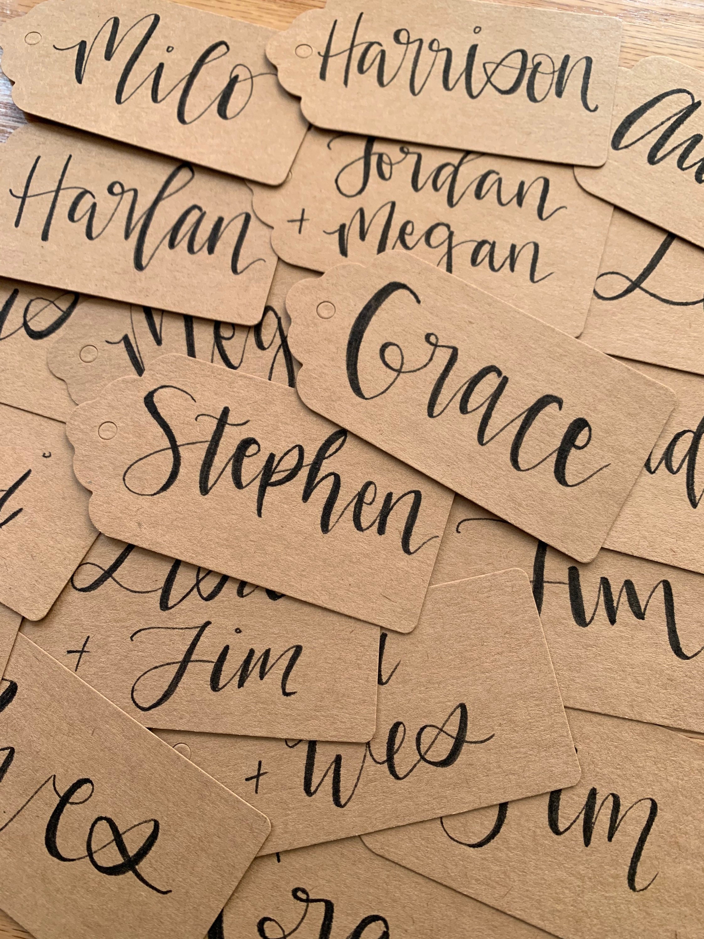CUSTOM Kraft Gift Tags Personalized Favor Tags Wedding Place | Etsy