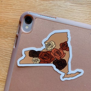 New York Sticker, NYS Sticker, Rose Sticker - Etsy