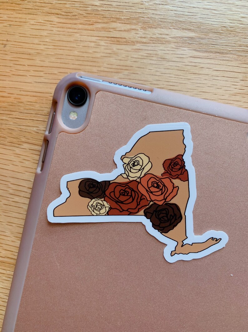 New York Sticker, NYS Sticker, Rose Sticker - Etsy