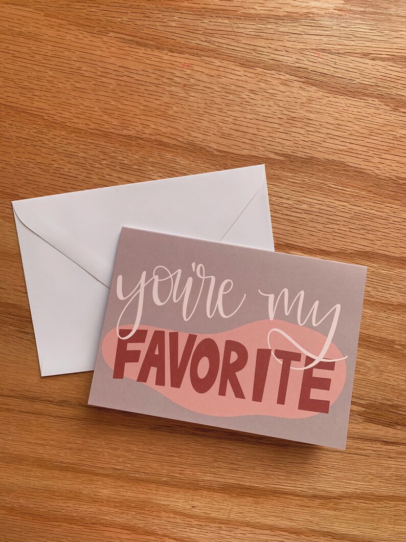 Youre My Favorite Card Valentines Day Card Thinking of You - Etsy
