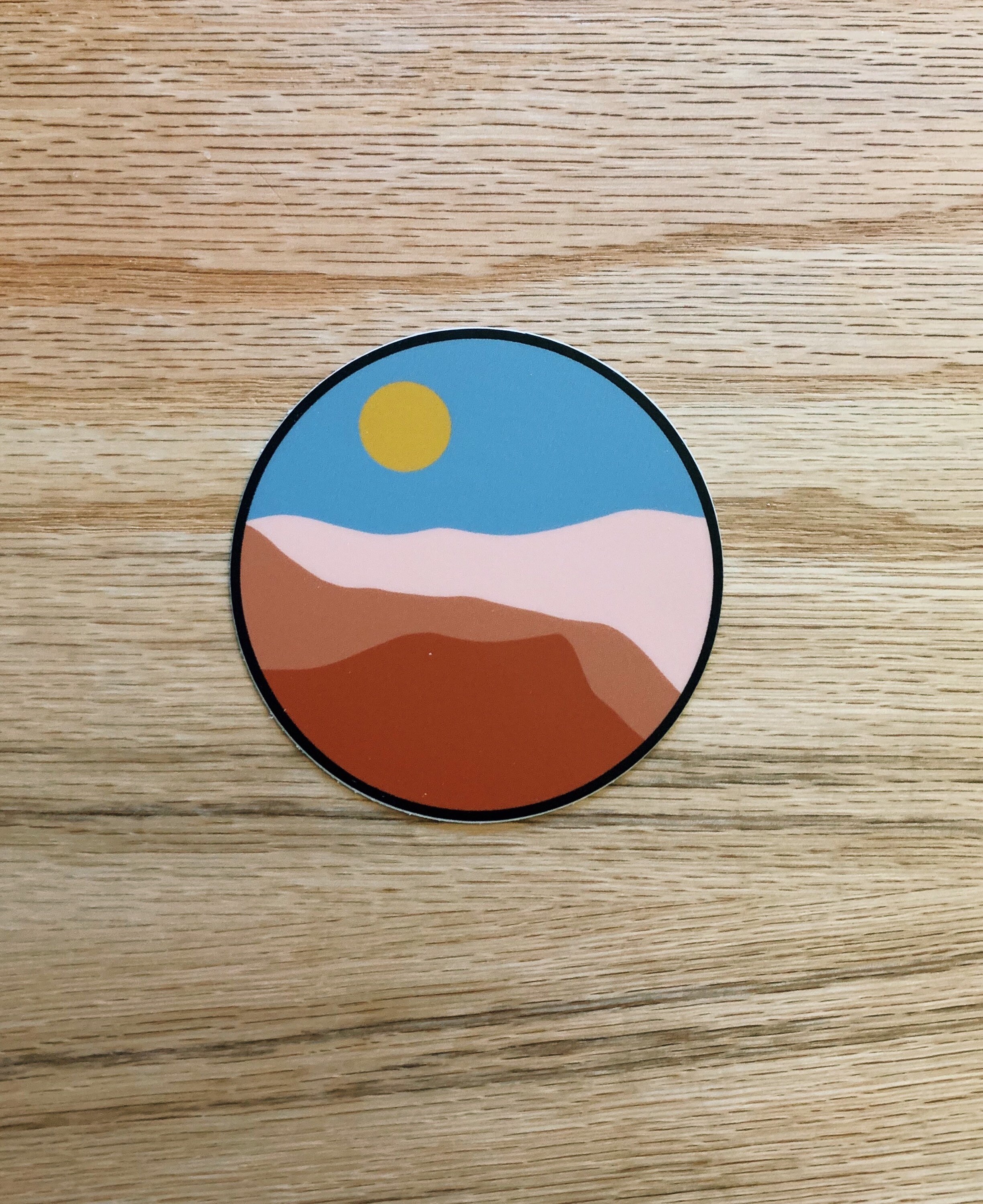 Sunset Sticker Mountain Sticker | Etsy
