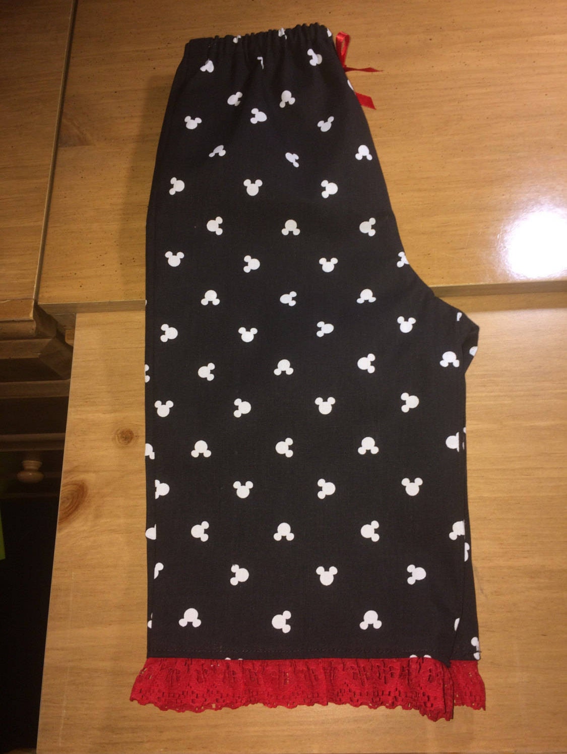 Minnie Mouse Crop Pants/long Pants for Toddler With Red Ruffle - Etsy