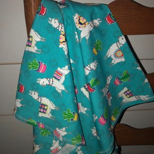 Llama Knit Blanket for Baby/ Soft Knit/ Stitched Stretch Knit Edges/ 40 ...