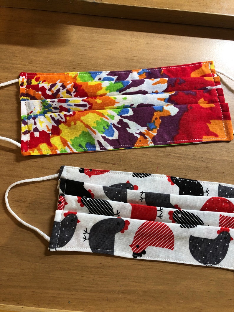 Novelty Cloth Reversible Face Masks Tie Dye Adult Mask - Etsy