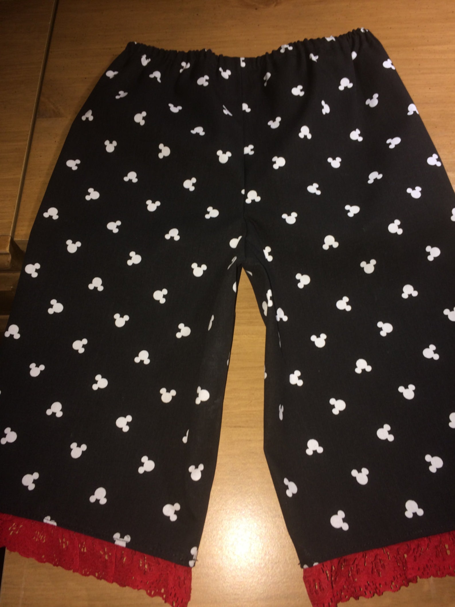 Minnie Mouse Crop Pants/long Pants for Toddler With Red Ruffle - Etsy