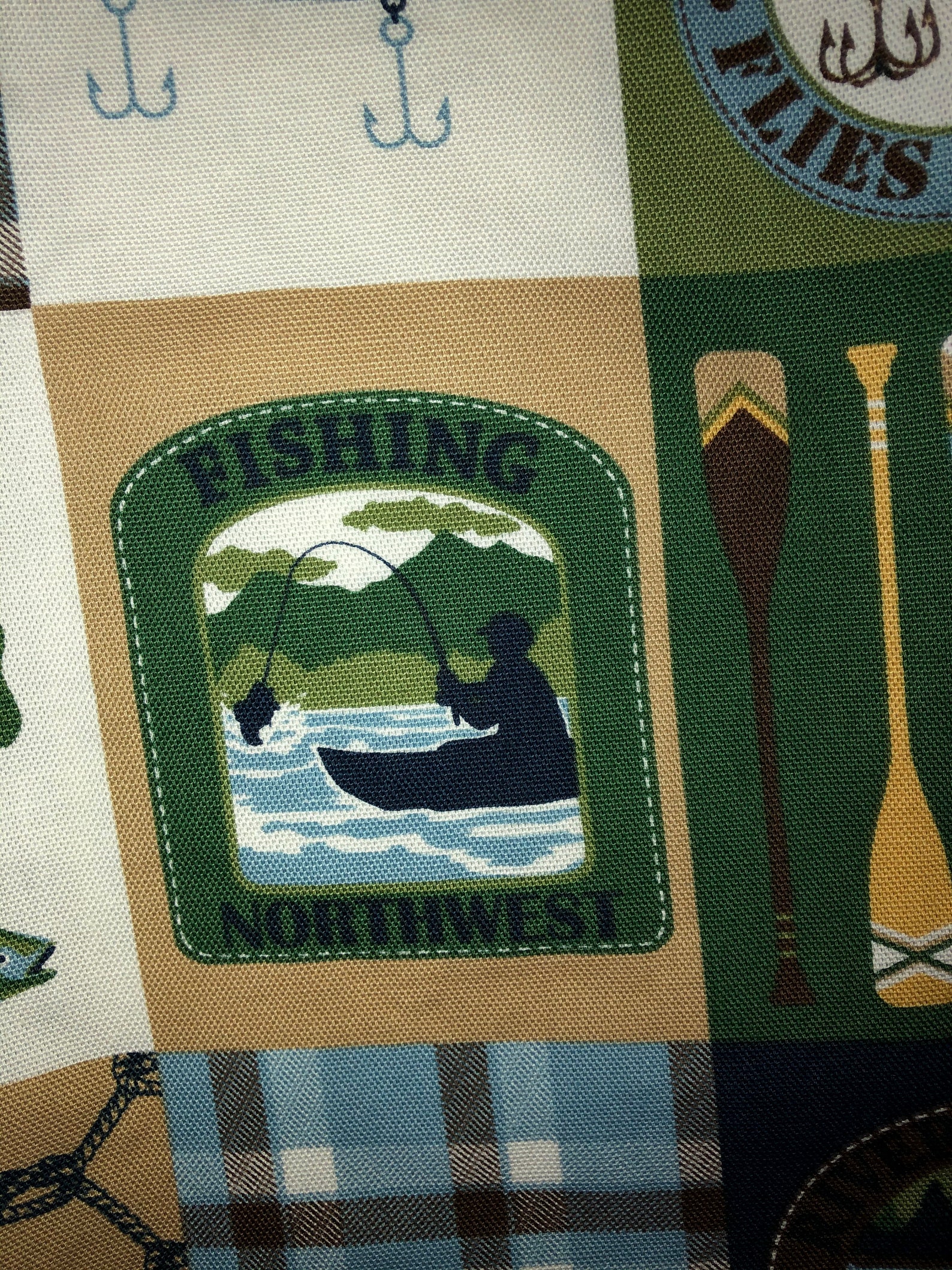 Rugged Fishing Long Pants Duck Cloth Earthy Colors Lures | Etsy