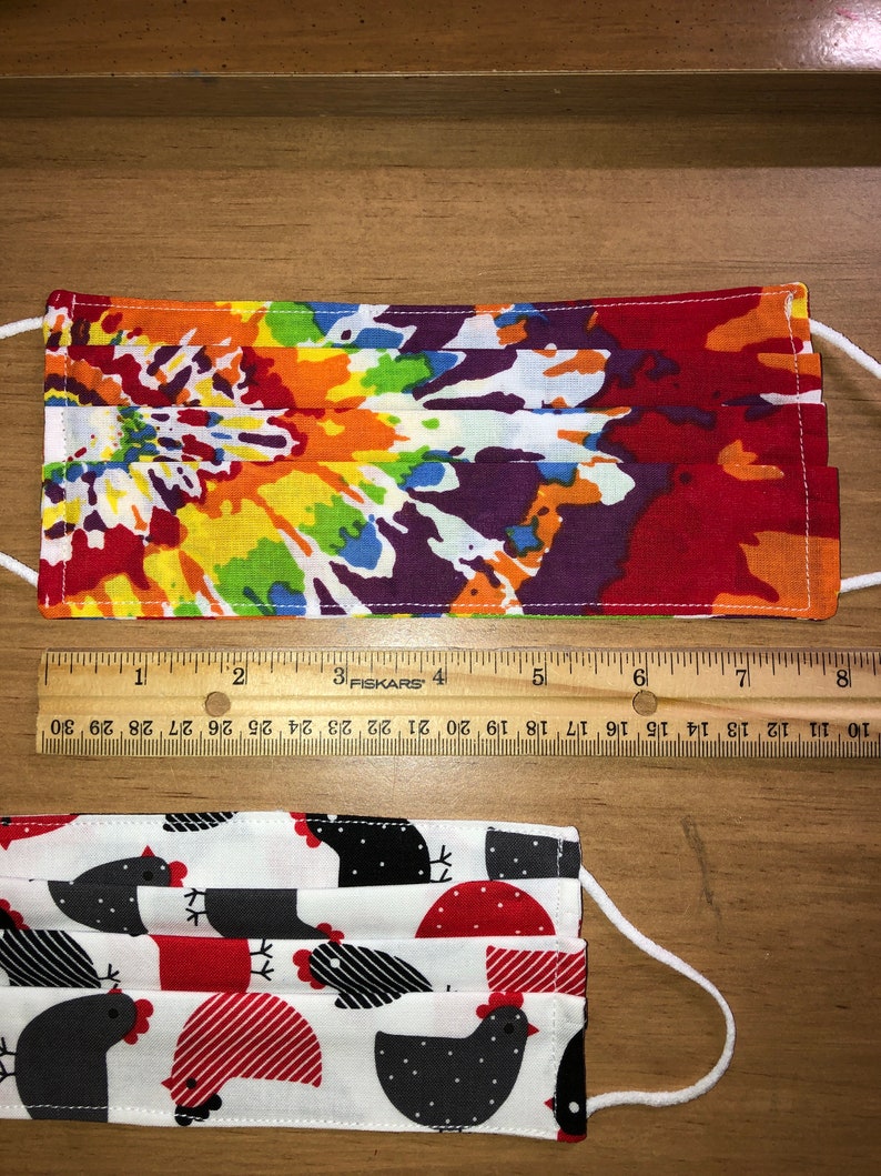 Novelty Cloth Reversible Face Masks, Tie Dye Adult Mask, Child's ...