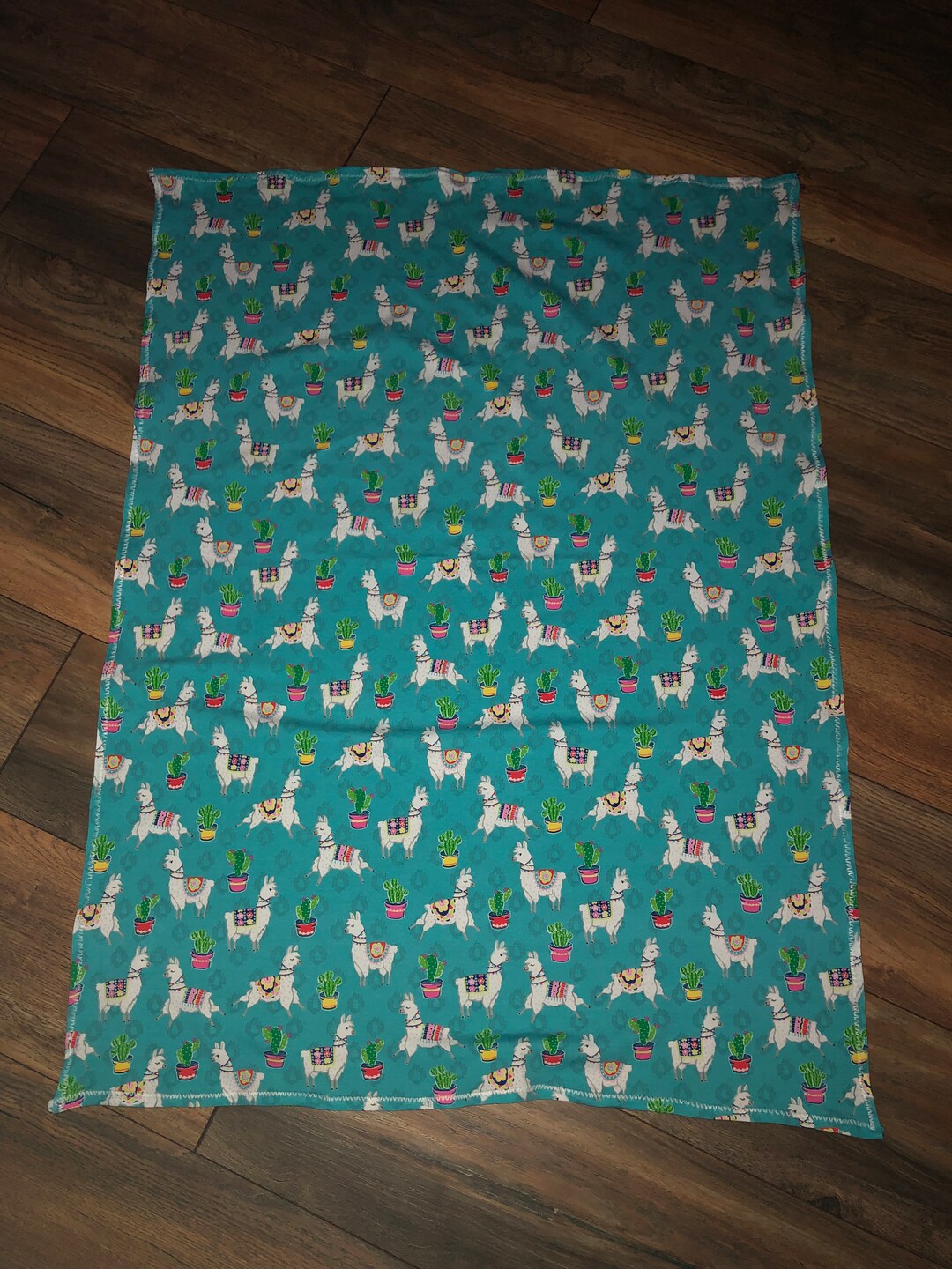 Llama Knit Blanket for Baby/ Soft Knit/ Stitched Stretch Knit Edges/ 40 ...