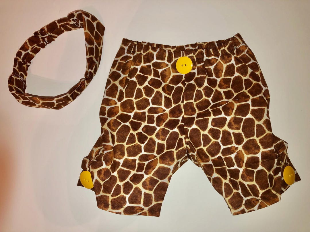 Baby Giraffe Print Safari Crop Pants and Headband for Baby Girl ...