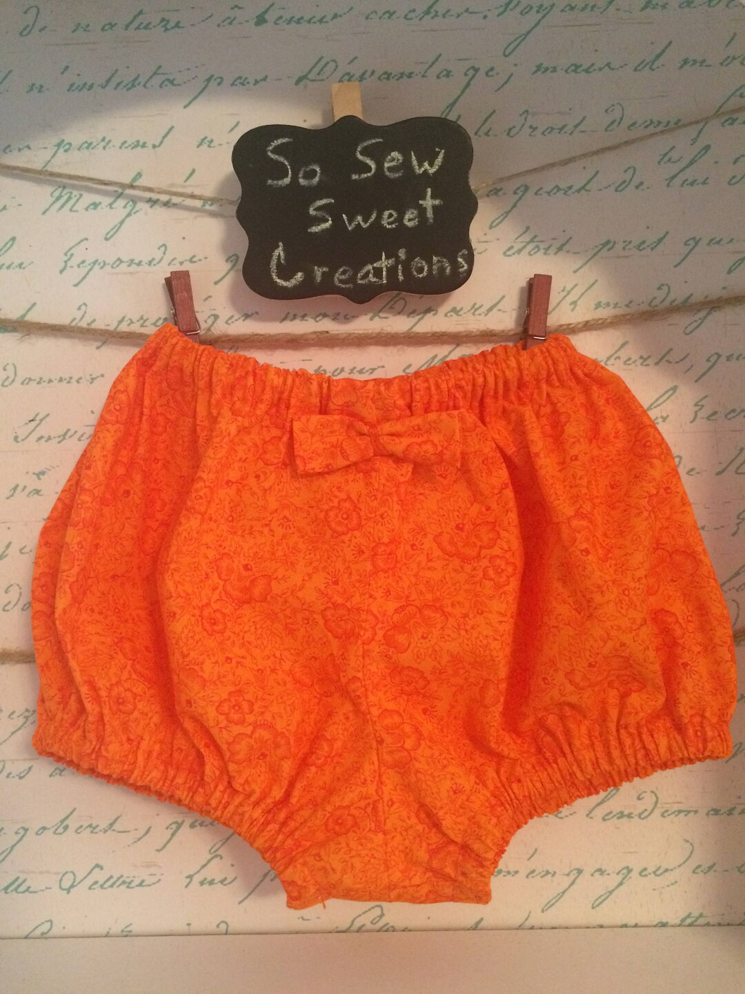 Fall Harvest Bloomer for Baby Girl Size 3-6M Pumpkin Spice Bright ...