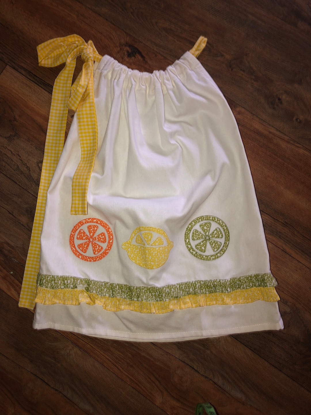 Lemonade Party Dress With Appliquéd Lemons, Limes, and Oranges A One of ...