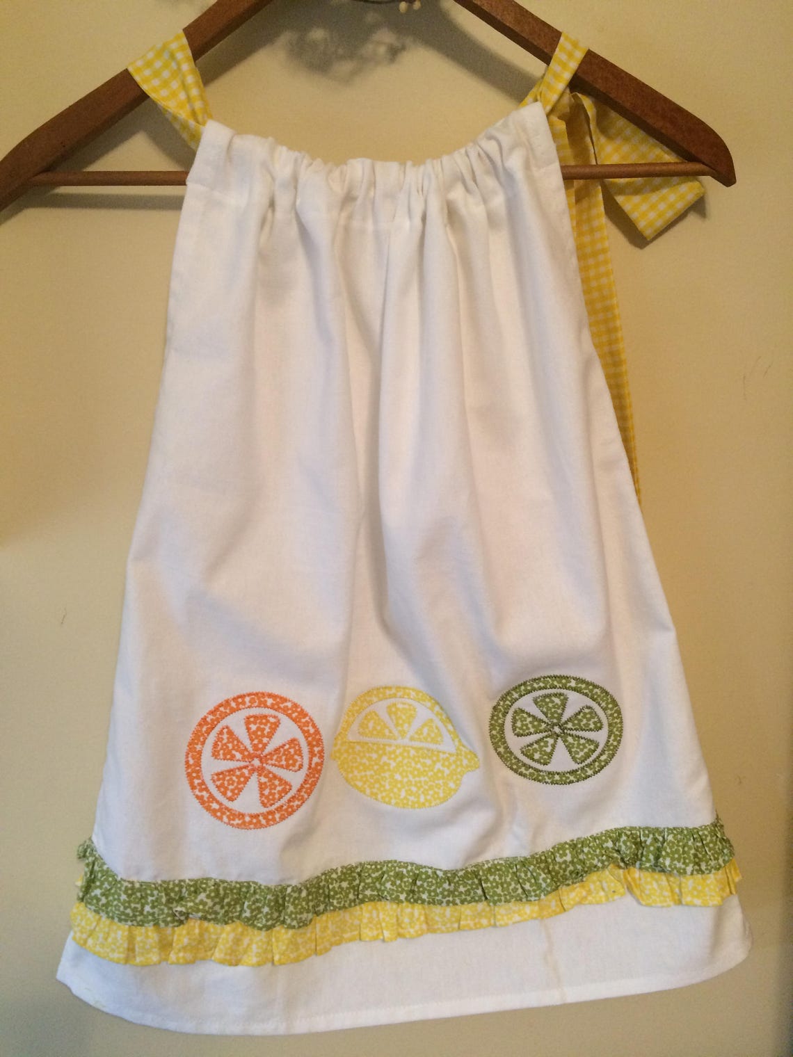 Lemonade Party Dress With Appliquéd Lemons Limes and Oranges - Etsy