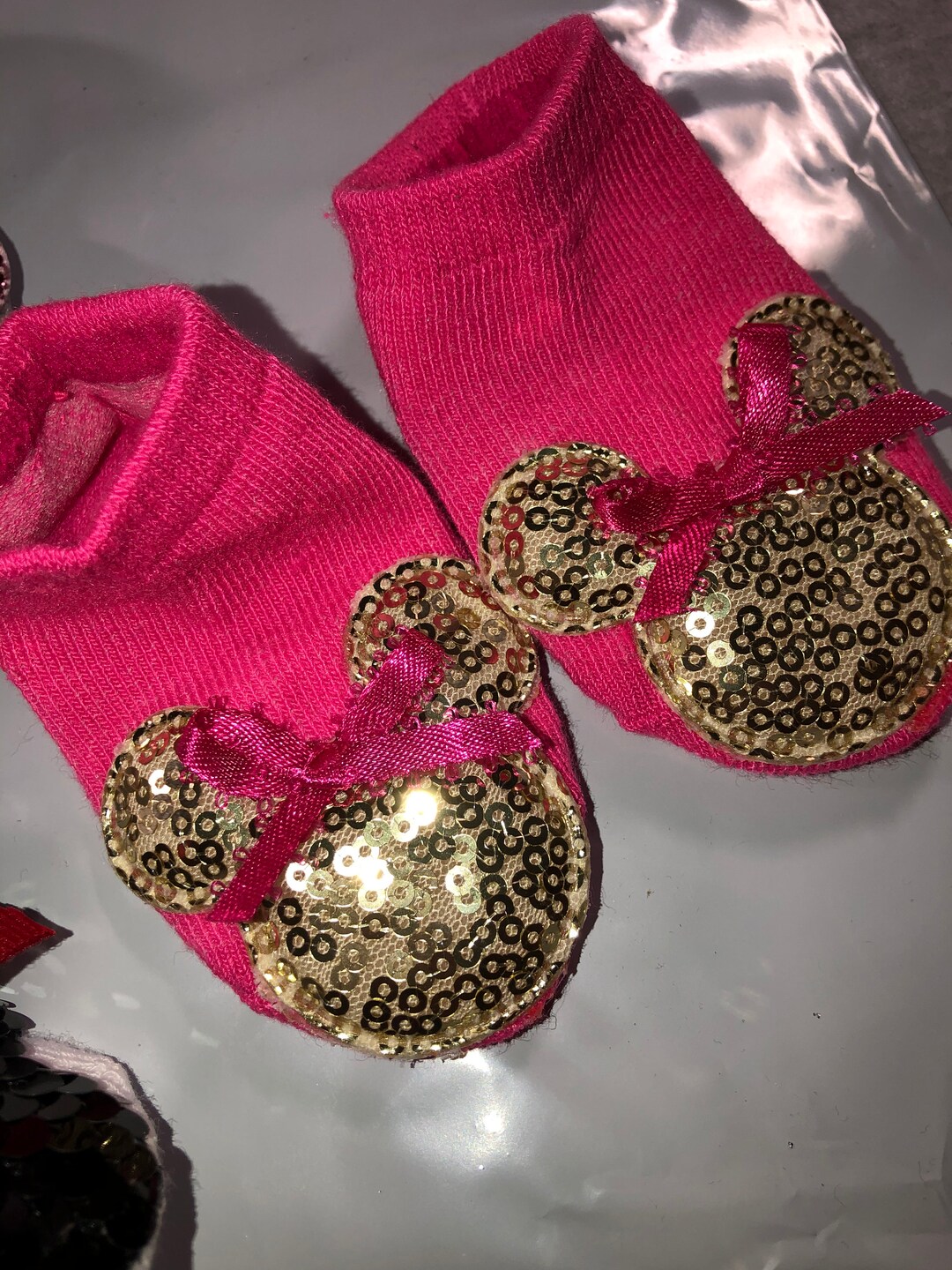 Sequin Mouse Ears Baby Socks Set: Plushie Toddler Girl Gift - Etsy
