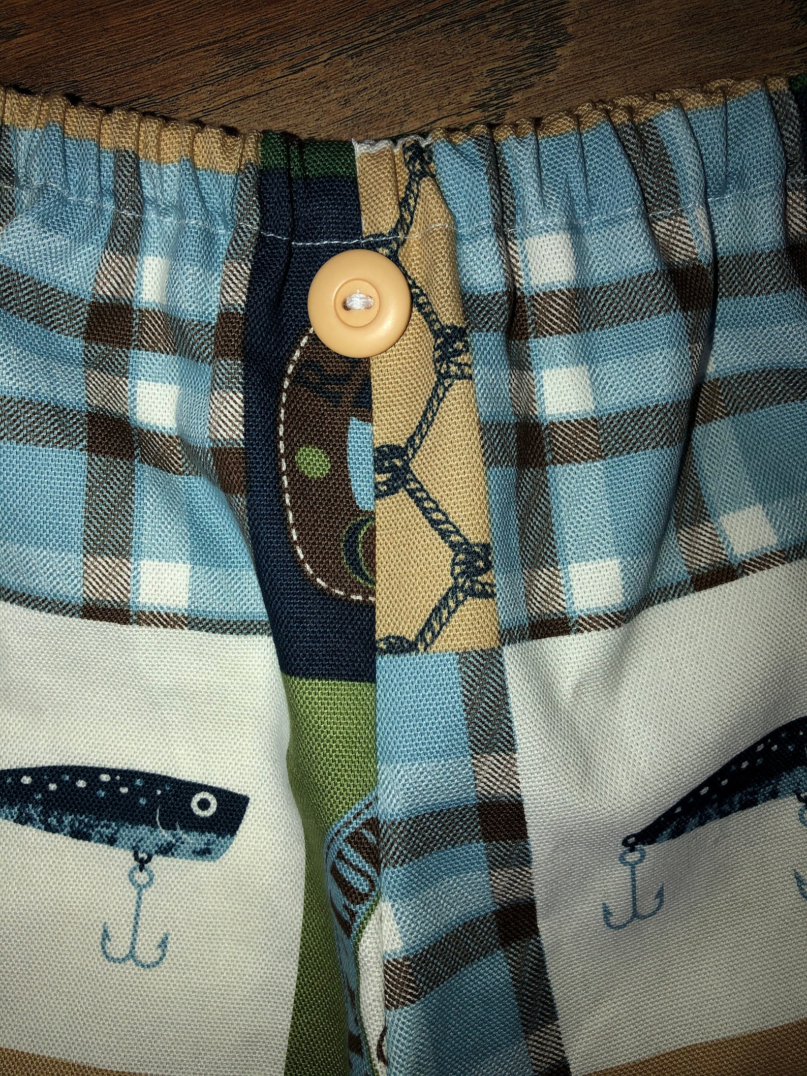 Rugged Fishing Long Pants Duck Cloth Earthy Colors Lures - Etsy