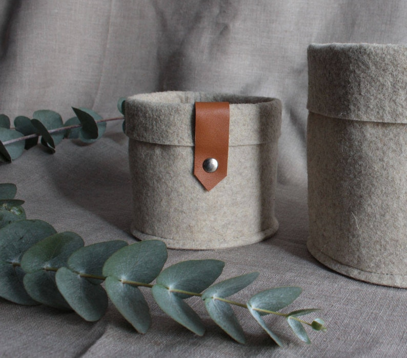Felt Basket, Woolfelt Box, Small Storage Basket, Interior, Felt Bin ...