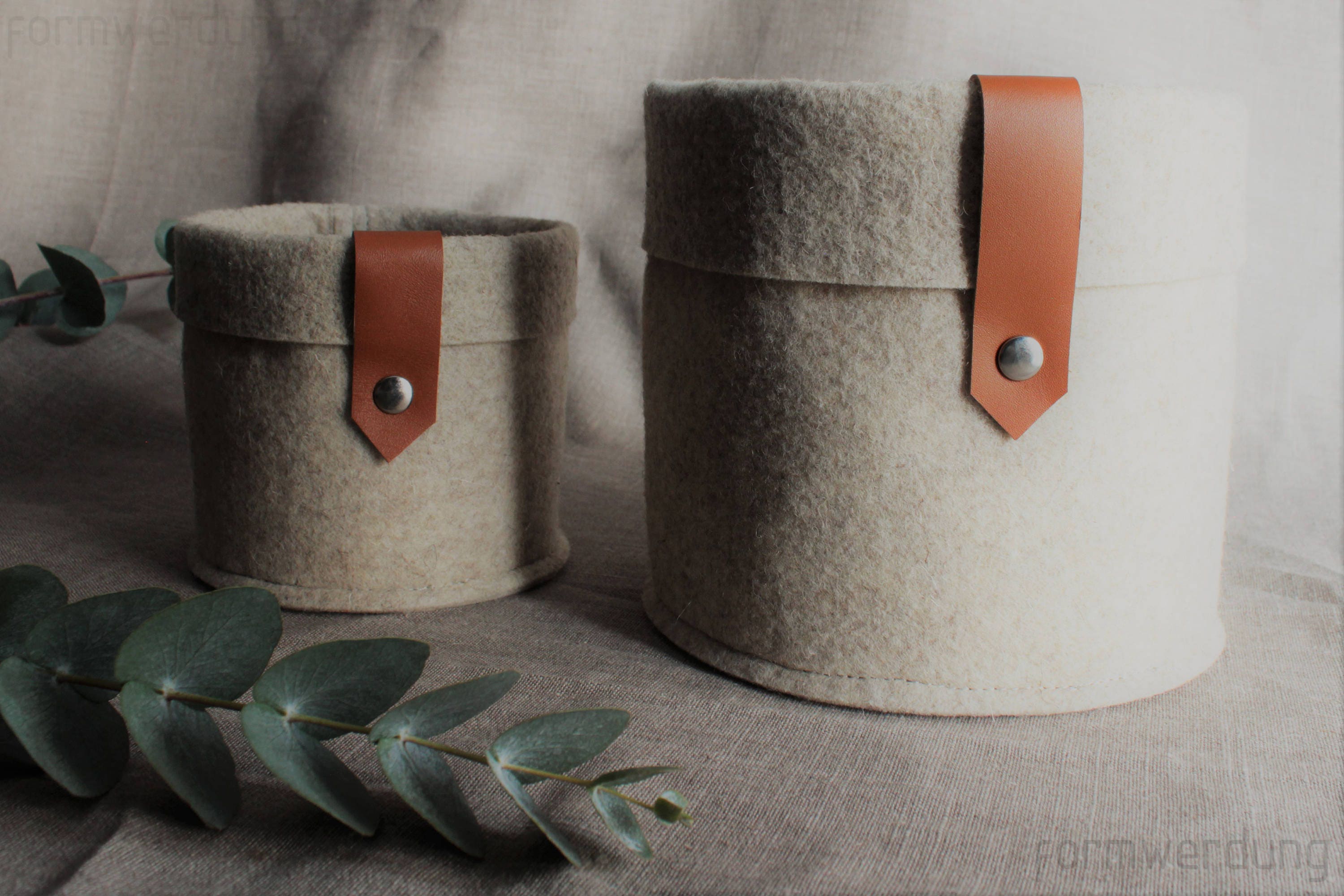 Felt Basket, Woolfelt Box, Small Storage Basket, Interior, Felt Bin ...