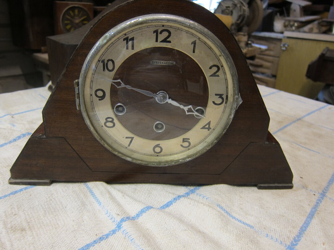 Antique Mantel Clock ,made in Englend Hendersons - Etsy Australia