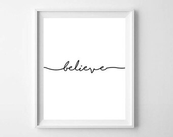 Believe Printable | Etsy