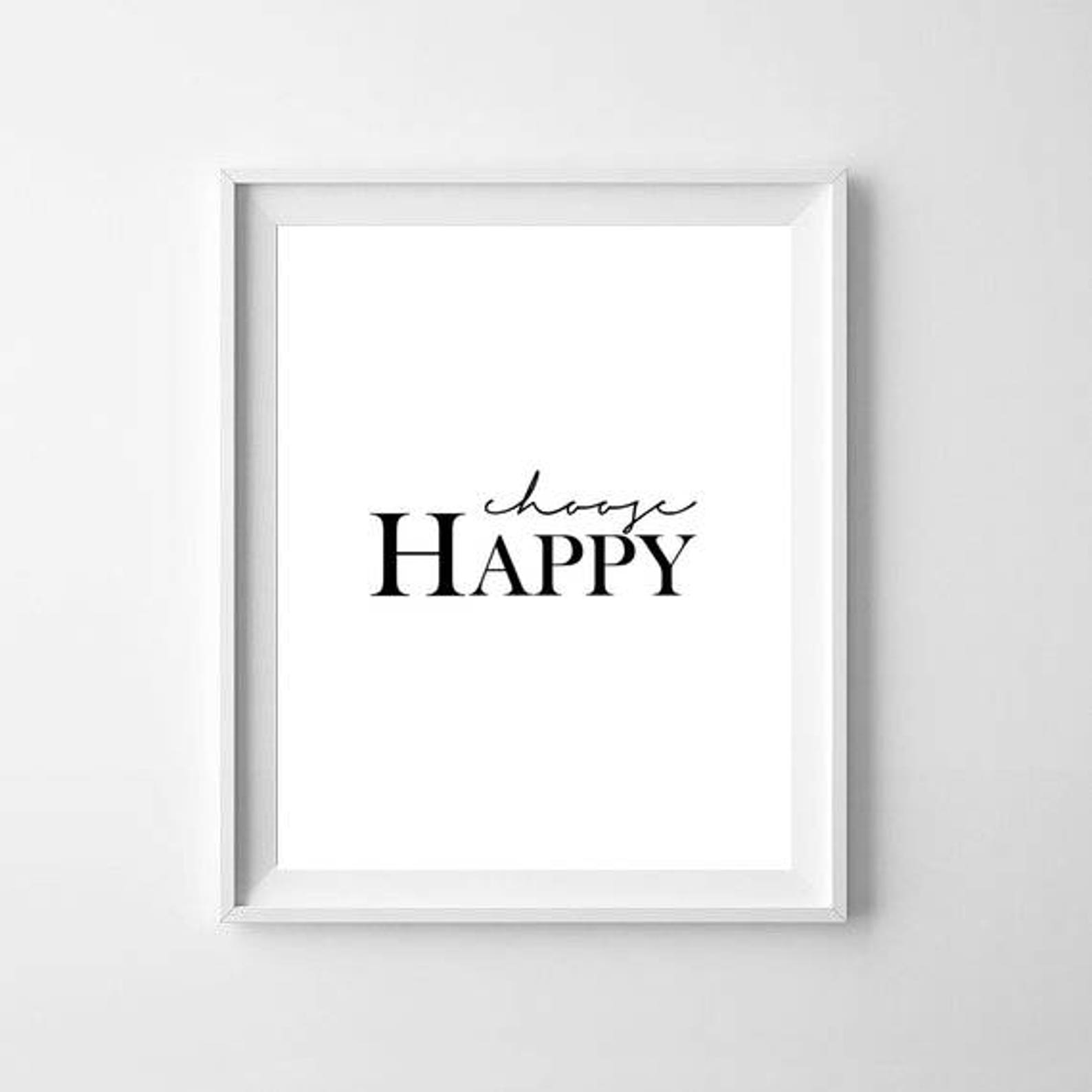 Choose Happy Print Choose Happy Sign Choose Happines Modern - Etsy