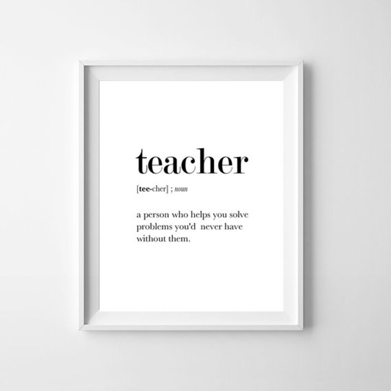 Teacher Definition Print Dictionary Art Funny Teacher Gift - Etsy Teacher Definition Print Dictionary Art Funny Teacher Gift - Etsy