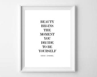 Coco Chanel Poster - Etsy