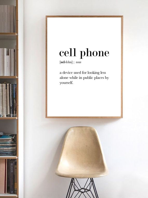 Phone Definition Print Definition Poster Cell Phone Wall - Etsy