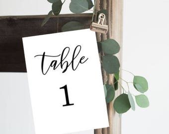 Printable Table Numbers 1-30 Black Table Numbers for Weddings - Etsy
