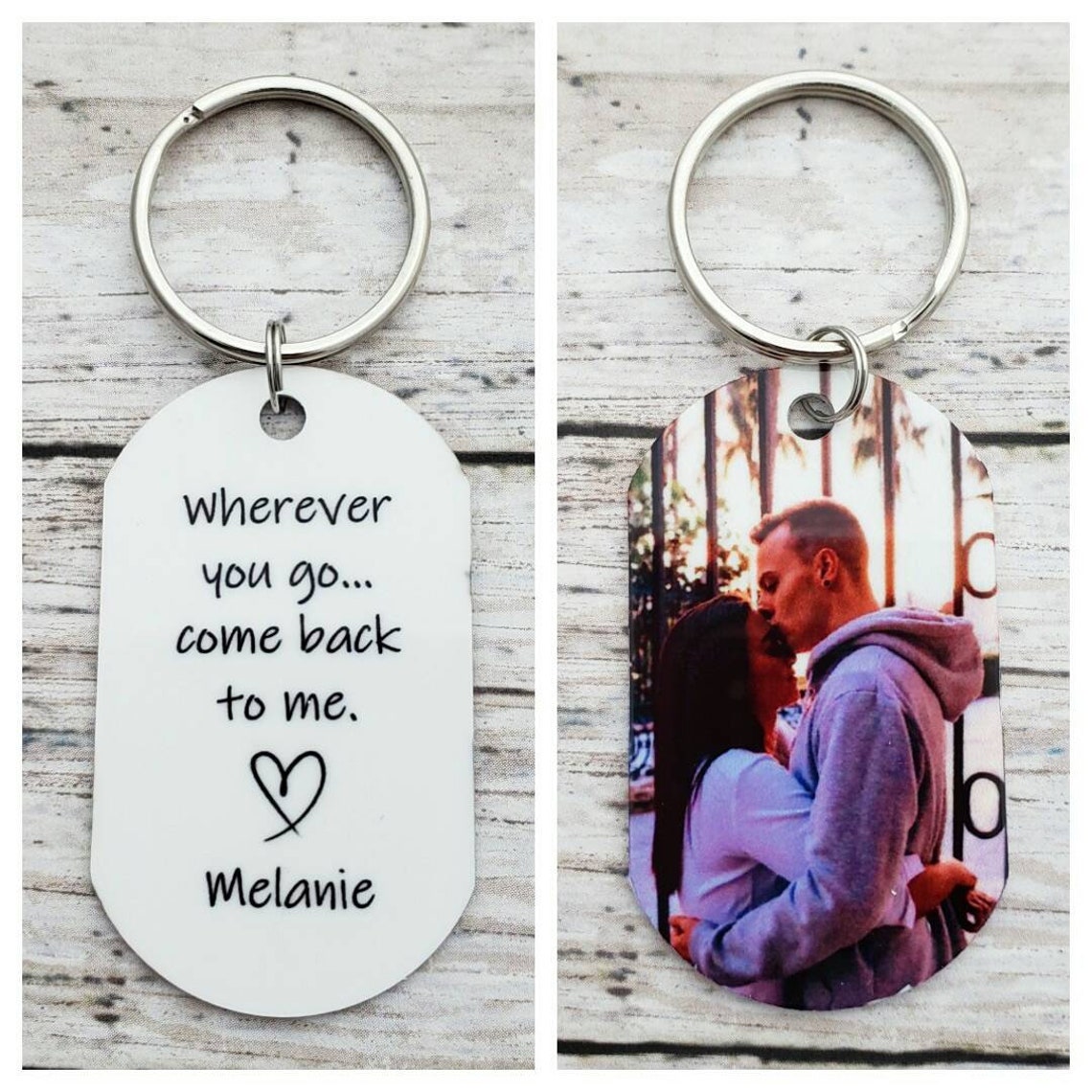 Wherever You Go Come Back to Me Keychain Long Distance - Etsy