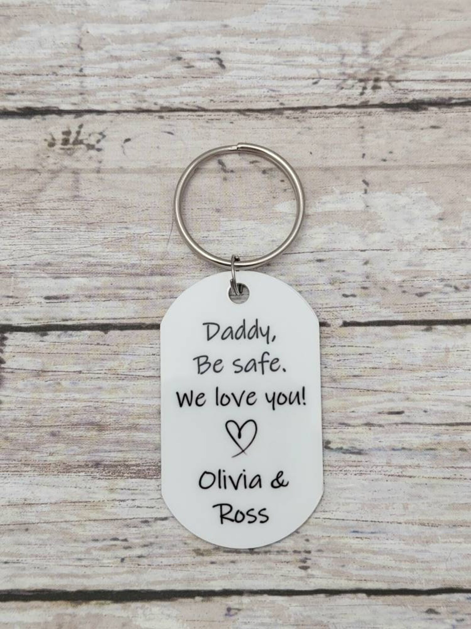 Police Dad Keychain Thin Blue Line Flag Daddy Be Safe - Etsy