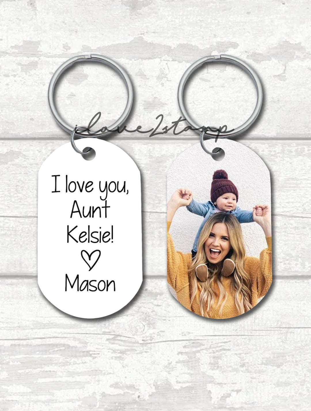 Personalized Aunt Keychain, Aunt Gift From Nephew, Aunt Gift From Niece ...