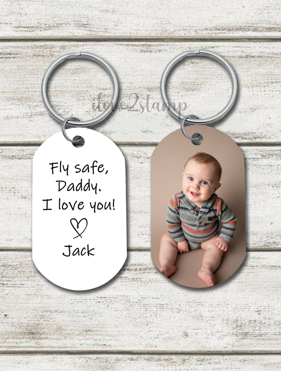 Fly Safe Daddy Keychain, Fathers Day Gift for Pilot Dad, Pilot Gifts ...